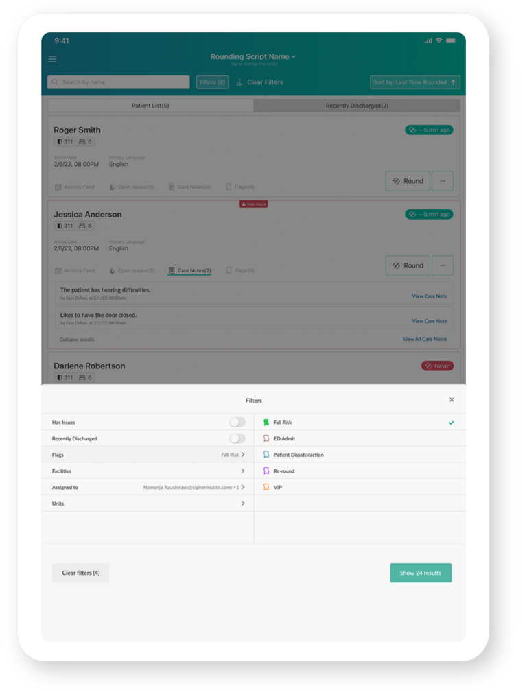 CipherRounds: Hospital Patient Rounding Tool - CipherHealth